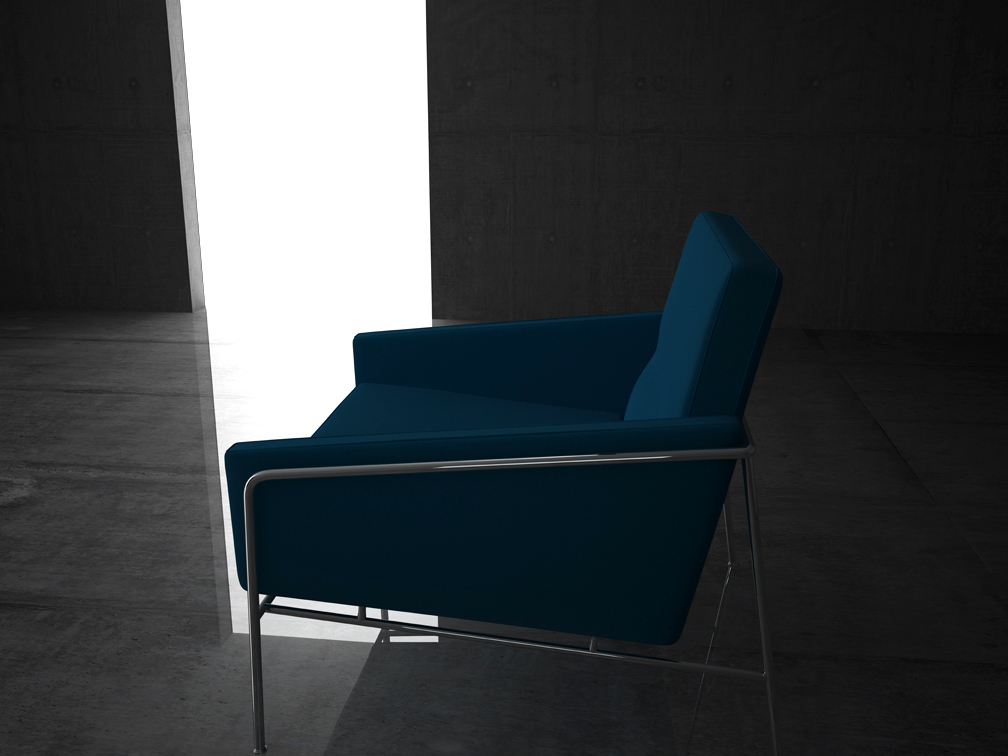 Interior with blue chair - Arroway Textures